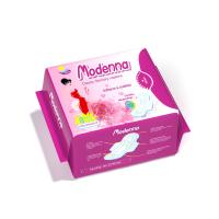 China Modenna Disposable Hygienic Sanitary Napkins 285mm with Wings - Cotton Breathable Maxi Pads for Women for sale