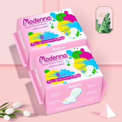 China Ultra Thin Soft Cotton Sanitary Pads 155-410mm Size Range with 40-250ml Absorbency and ISO Certification for sale