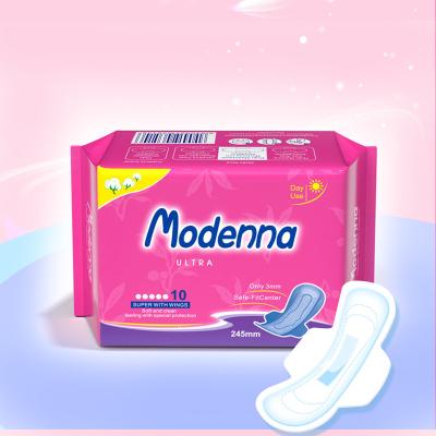 China 285mm Cotton Menstrual Sanitary Napkins with 8-Layer Protection - Breathable Ultra-Thin Maxi Pads for Night Use for sale
