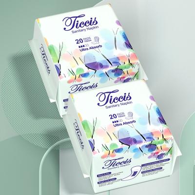 China Ultra thick Disposable Super Absorbency Sanitary Pads 3-D Leak Guard Blue chip Feminine Hygiene Day Use Sanitary Napkins for sale
