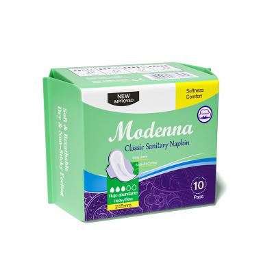 China Oem White Cotton Disposable Sanitary Napkins with Breathable Backsheet for sale