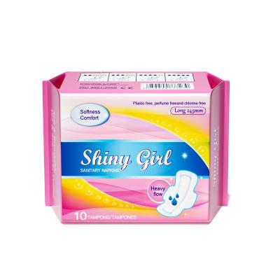 China High Performance Daily Sanitary Pads for Girls with Winged Shape and Cotton Material for sale