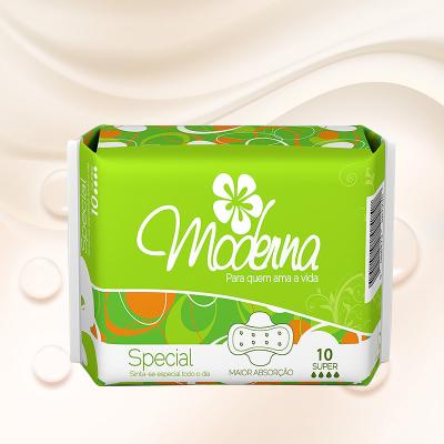 China Custom Logo Anion Sanitary Napkin Disposable Winged Shape for sale