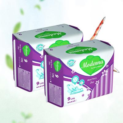 China Blue printing Night Sanitary Napkin Thick High Durability For Sensitive Skin for sale