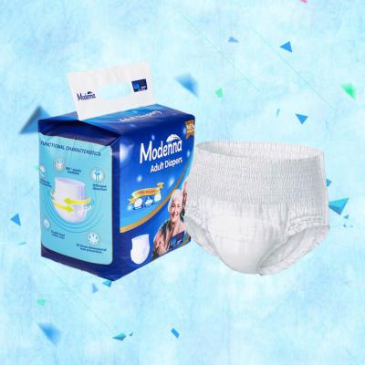 China ISO Certified Disposable Adult Pant Diapers 90-135G with Magic Tape & Breathable Back Sheet for sale