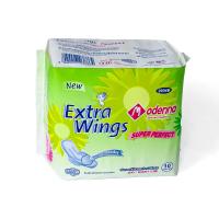 China Manufacture In Factory Super Thin Disposable Non Woven Sanitary Napkins Pad With Blue Printing For Day And Night Use for sale