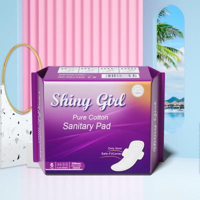 China Organic Cotton Sanitary Napkins 150-410mm Length with 10-100ml Absorbency for Women's Feminine Hygiene for sale