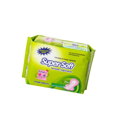 China Hot Sale Women Cotton Sanitary Napkins Pad Wholesale Lady Menstrual Pad for sale