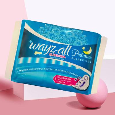 China Cotton Sanitary Napkins 160-415mm Size Range with 30-130ml Absorption Capacity | Eco-Friendly Women Pads for sale