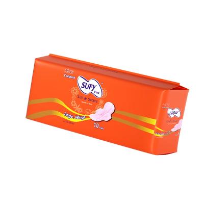 China Winged Disposable Women Sanitary Napkin Soft Non woven Top Sheet for Standard Comfort for sale