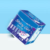 China Disposable Sanitary Napkin White With Blue Chip Non Woven  For Menstrual Use for sale