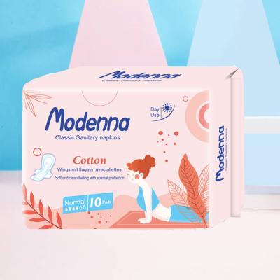 China Disposable Sanitary Napkin with Quick Dry System and Leak Proof Design Packaging for Safe Transpo for sale