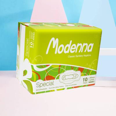 China Customized Brand Organic Cotton Surface Natural Sanitary Napkin Pads For Lady's Health for sale