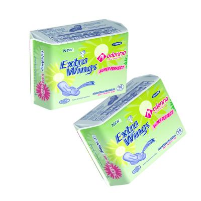 China Breathable Cotton Women Sanitary Napkin With Wings Absorption 30-250ml And Customizable Weight for sale