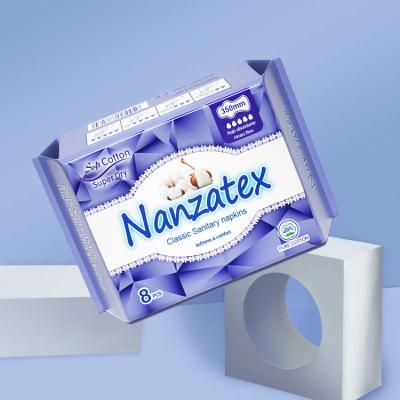 China Woman Sanitary Napkins With Super Absorb Pure Cotton Surface OEM Female Sanitary Pad Manufacturer for sale