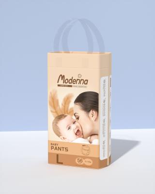 China Organic Baby Diaper Pants 490mm x 390mm with 3D Leak Protection for 6-12 Month Infants for sale