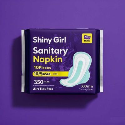 China 350mm Overnight Use Lady Sanitary Napkin Pads Wholesale Soft Breathable Disposable Sanitary Napkin for sale