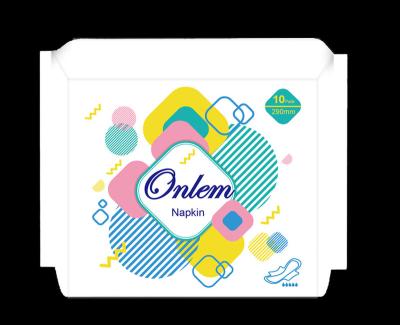 China Non Woven Suface Disposable Sanitary Napkin Individual Wrap and Sample with Printed PE Film Or Nonwoven Fabric for sale