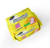 China High Quality and Low Price Daily Breathable Polymer Absorbent Material Blue Print Ladies Sanitary Napkin Pads for sale