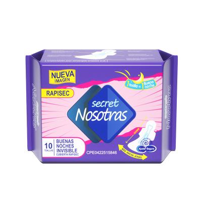 China Extra Long Night Use Cotton Breathable Sanitary Napkins with Wings for Women Wholesale for sale