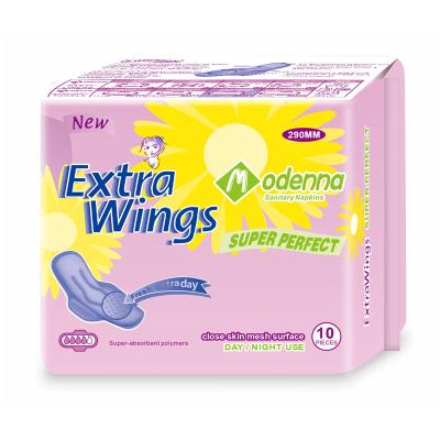 China 270mm Maxi/Super Absorbent Soft Organic Cotton Winged Shape Lady Sanitary Pads for Night Use ISO9001 Certified to Congo for sale