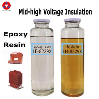 China Flame Retardant Transformer Parts Liquid Transparent Epoxy Resin With Hardener for sale