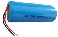 China Rechargeable LFP Lifepo4 Battery 3.2V 18500 1000mAh For E Toys Power Tools for sale
