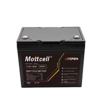 China 1280Wh 12V 100Ah LiFePO4 Rechargeable Battery Lightweight IP67 Protection for RV Marine Solar for sale