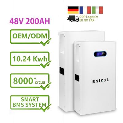 China Powerwall 48V Lifepo4 Lithium Battery 200ah 10kwh Solar Energy System Battery for sale