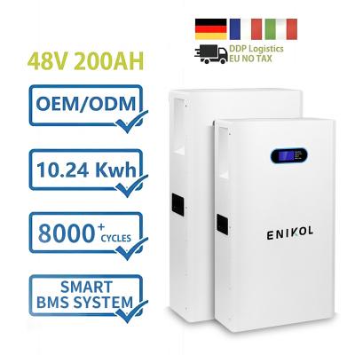 China Powerwall Lithium Ion 48V Solar Battery 100ah 200ah 10kwh Wall Mount Lifepo4 Battery for sale