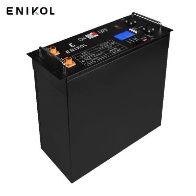 China 51.2v LiFePO4 Battery 48V Rack Mount Lithium Battery 48V Solar Battery 100A Black shell for sale