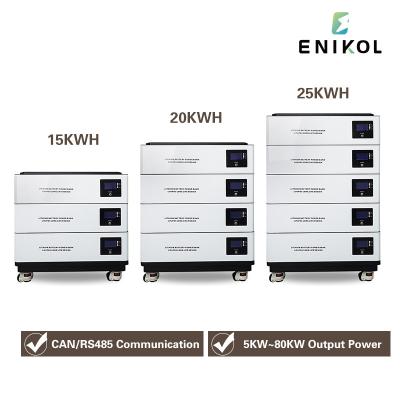 China 48v 100ah 200ah 300ah Stackable Lifepo4 Battery 30kw 20kw Solar Lithium for sale