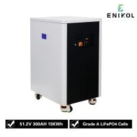 China 10KW Discharge 51.2V 300AH Battery 15kwh lithium iron phosphate 48V Solar Battery for sale