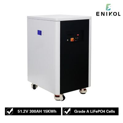 China 10KW Discharge 51.2V 300AH Battery 15kwh lithium iron phosphate 48V Solar Battery for sale