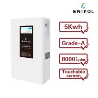 China 51.2v 5kwh 10kwh 15kwh Lithium Wall Mounted Lifepo4 Battery Powerwall With Touchable Screen for sale
