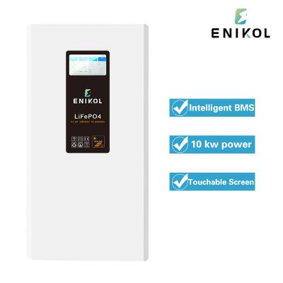 China Wall Mounted 15KWH Lithium Iron Phosphate Battery Pack LiFePo4 With Touchable Screen for sale