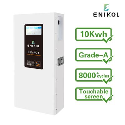 China 51.2V Wall Mounted LiFePo4 Battery with Touchable Screen 48V 200AH 300AH Lithium Battery for sale