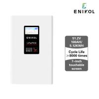China 5KWH Wall mounted 48V Solar Battery 100ah 51.2V Solar Lithium Battery Touchable Screen for sale