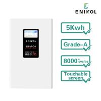 China 5KW 48V Solar Battery 51.2V 100AH Lithium Ion Battery with LCD/Touchable Screen Display for sale