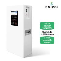 China Home Solar 300AH LiFePo4 Battery Power Wall Mounted with RS485 RS232 Communication BMS Built In BMS for sale