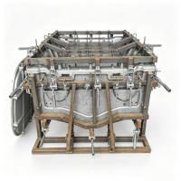 China Custom Heavy-Duty Cast Aluminum Rotomolding Mold with Reinforced Steel Frame & Multi-Clamp System for Large Plastic Tanks & Enclosures for sale
