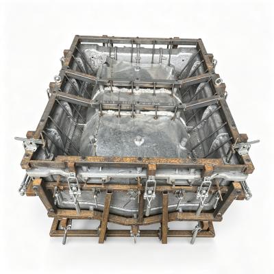 China Custom Heavy-Duty Cast Aluminum Rotomolding Mold with Reinforced Steel Frame & Multi-Clamp System for Large Plastic Tanks & Enclosures for sale