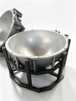 China Custom Precision Cast Aluminum Hemispherical Rotomolding Mold with Octagonal Steel Support Frame for Hollow Spherical Tanks & Dome Housings for sale