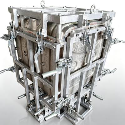 China Custom Heavy-Duty Cast Aluminum Rotomolding Mold with Reinforced Steel Cage & Multi-Point Clamping System for Large Industrial Plastic Boxes for sale