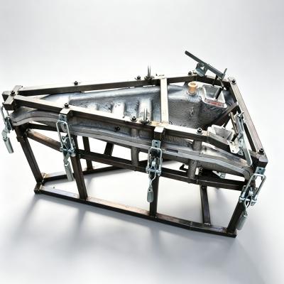 China Custom V-Shaped Cast Aluminum Rotomolding Mold with Reinforced Steel Framework for Industrial Structural Components & Tapered Shells for sale