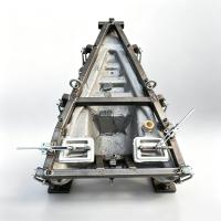 China Custom V-Shaped Cast Aluminum Rotomolding Mold with Reinforced Steel Framework for Industrial Structural Components & Tapered Shells for sale