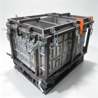 China Custom Heavy-Duty Cast Aluminum Rotomolding Mold with Steel Skeleton Cage & Pallet Base for Industrial Storage Bins & Containers for sale