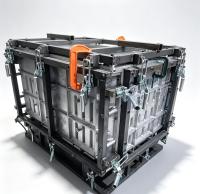 China Custom Heavy-Duty Cast Aluminum Rotomolding Mold with Steel Skeleton Cage & Pallet Base for Industrial Storage Bins & Containers for sale