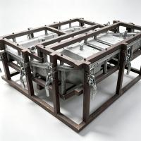 China High-Precision CNC Machined Aluminum Rotomolding Mold with Steel Frame & Toggle Clamps for Automotive Air Ducts & Engine Hood Housings for sale