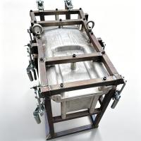 China Custom Heavy-Duty Cast Aluminum Rotomolding Mold with Steel Frame & Multi-Angle Clamps for Vehicle Seat Bases & Irregular Fuel Tanks for sale